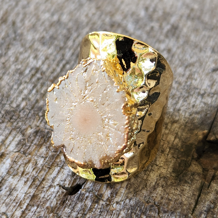 Solar Quartz Ring – Lavender Blue Soul