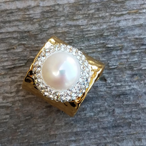 Pearl Cigar Ring – Lavender Blue Soul